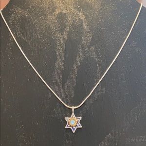 Jewelry | Ss Star Of David On Chain With Blue Stone | Poshmark